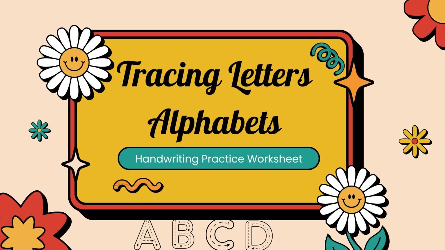 Tracing Letter Alphabets: Handwriting Practice Worksheet - Gift Ideass