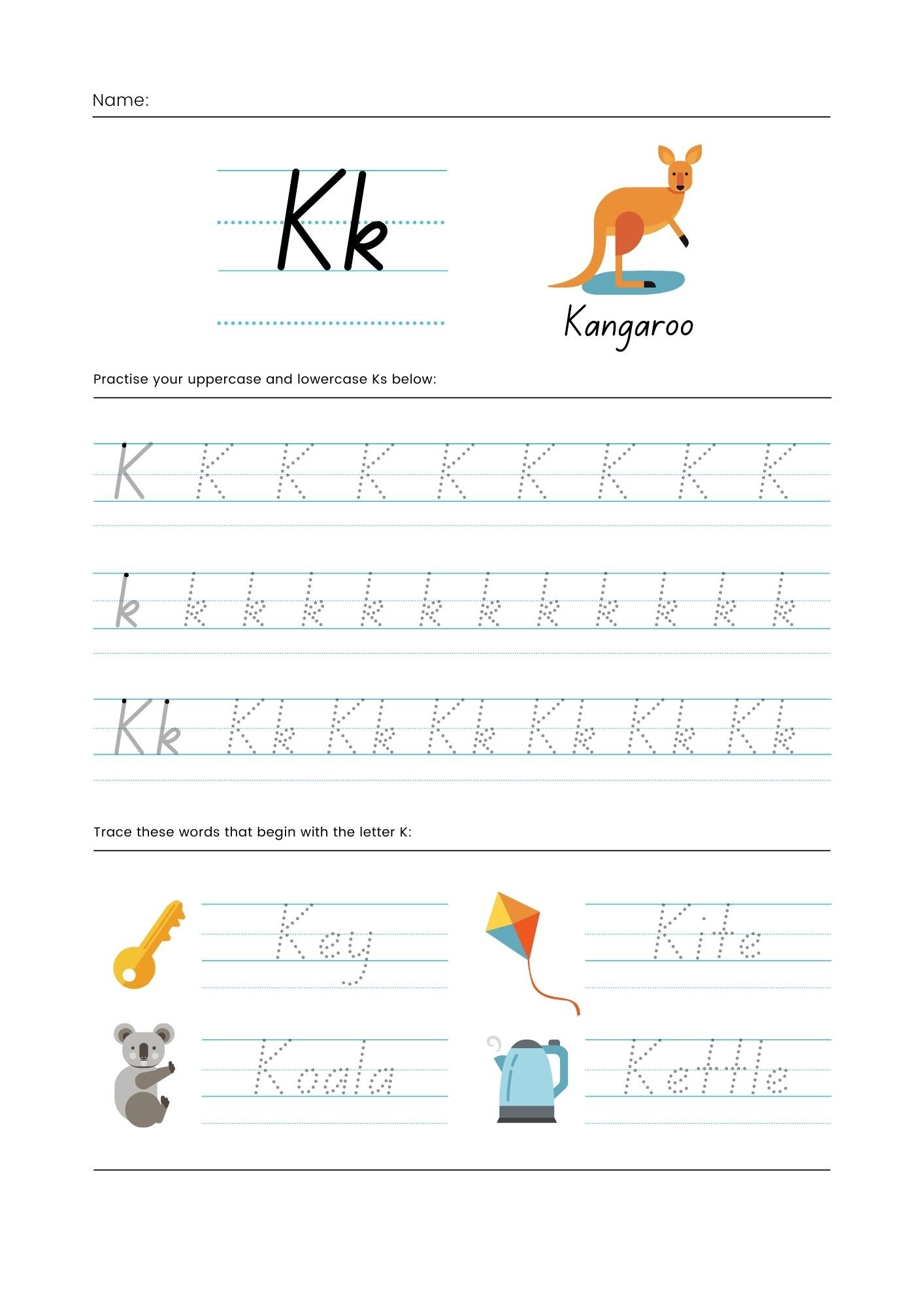 Free Printable ABC Tracing Worksheet for Kids: Fun Alphabet Learning ...