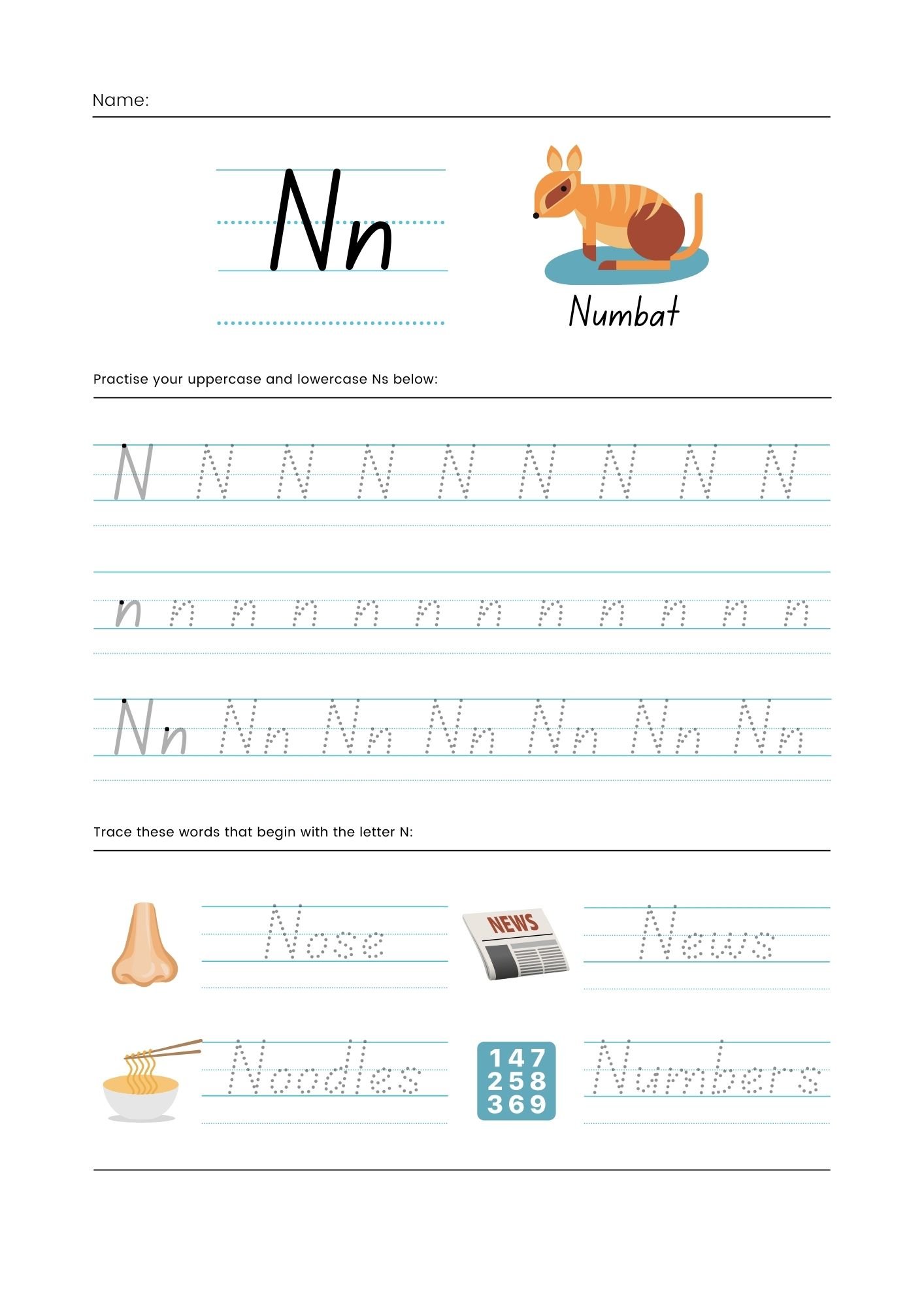 Free Printable ABC Tracing Worksheet for Kids: Fun Alphabet Learning ...