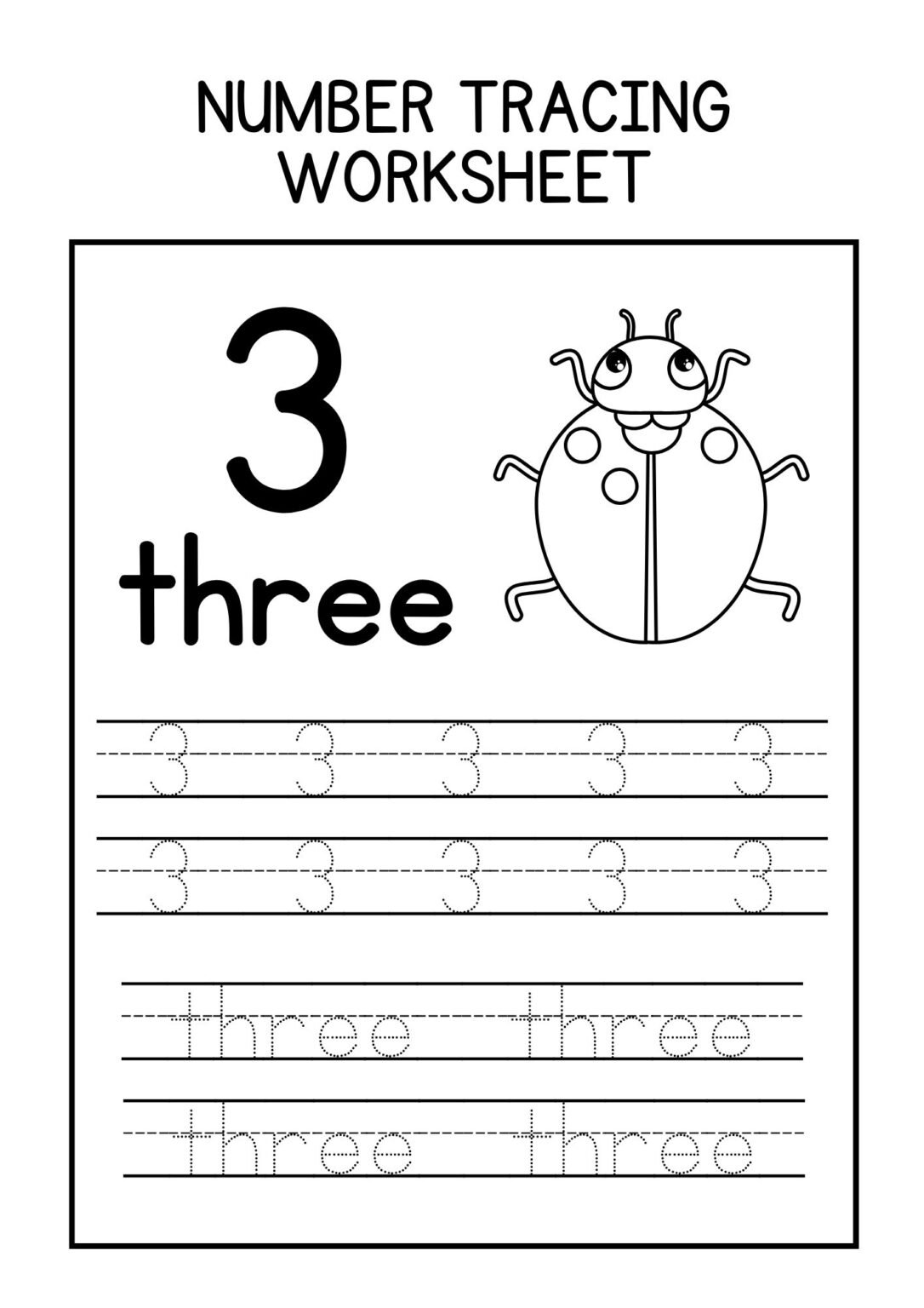 Fun Number Tracing Math Worksheets for Kids - Gift Ideass
