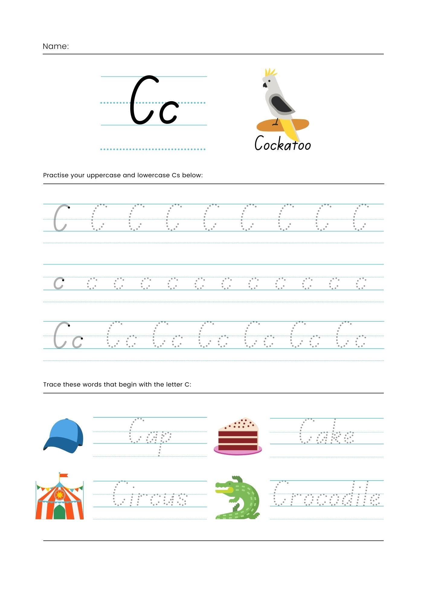 Free Printable ABC Tracing Worksheet for Kids: Fun Alphabet Learning ...