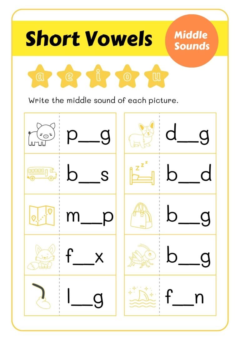 Fun Missing Letters Vocabulary Worksheet for Kids - Gift Ideass