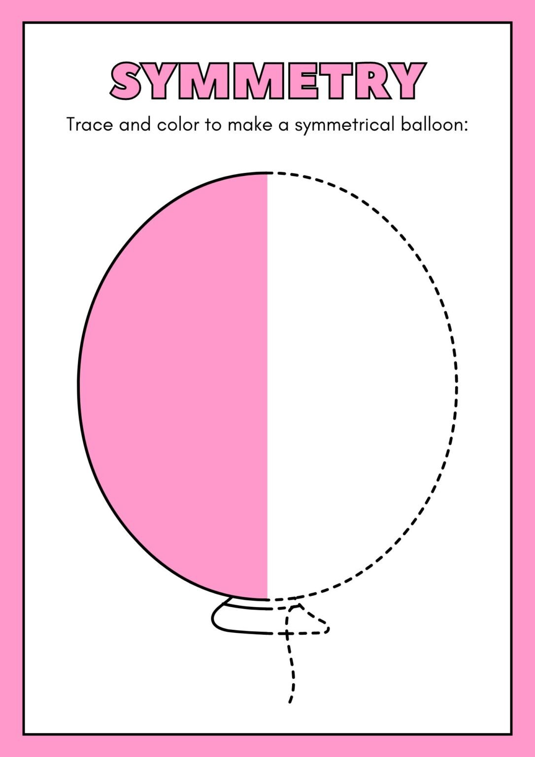 Free Symmetry Math Worksheets for Kids: Printable Sheets - Gift Ideass