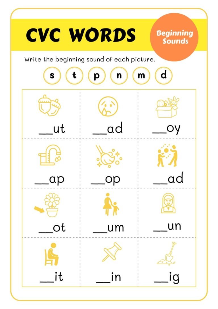 Fun Missing Letters Vocabulary Worksheet for Kids - Gift Ideass