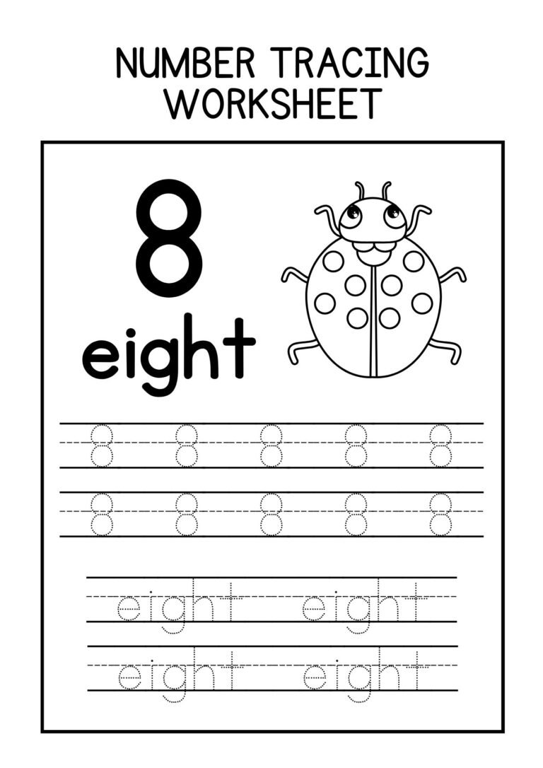 Fun Number Tracing Math Worksheets for Kids - Gift Ideass
