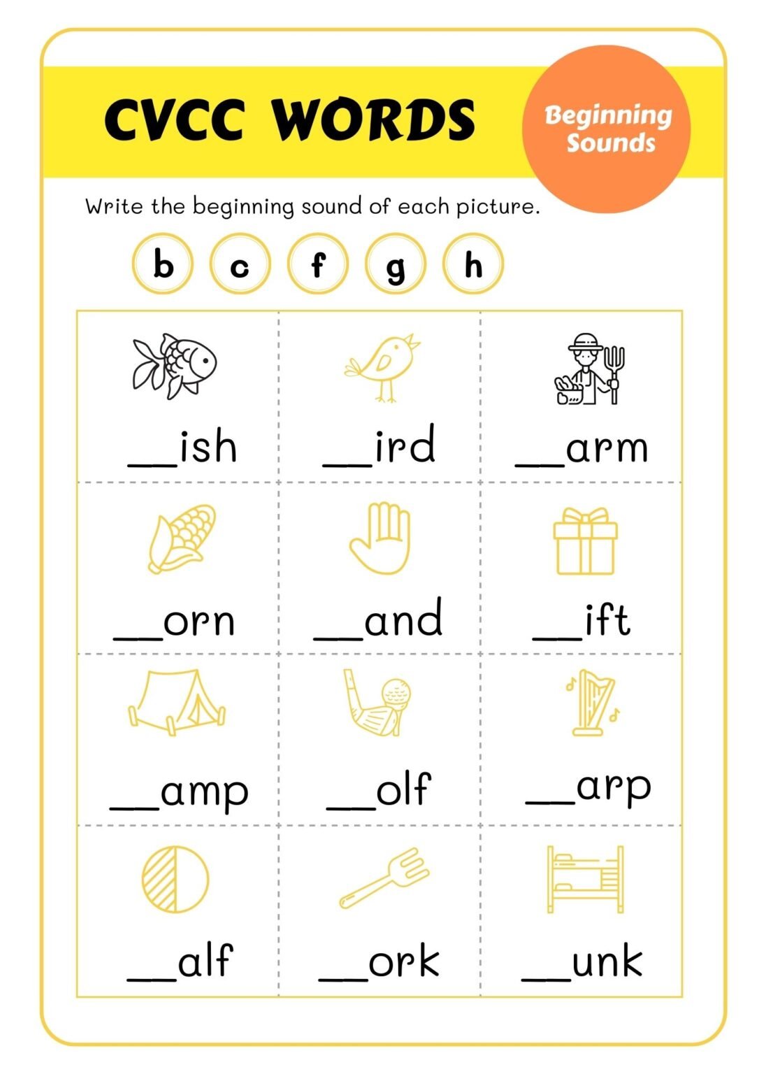 Fun Missing Letters Vocabulary Worksheet for Kids - Gift Ideass