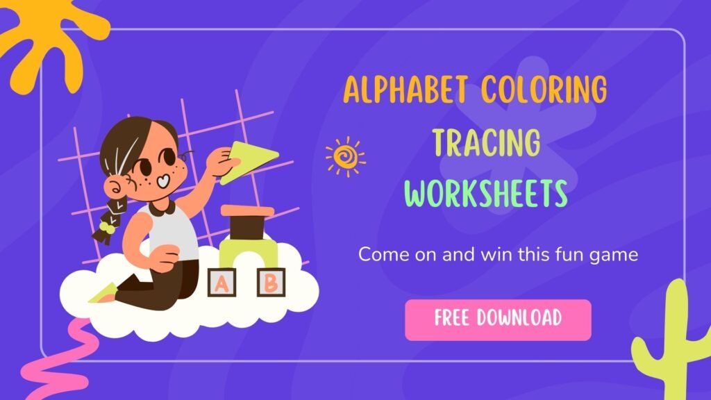 Free Alphabet Coloring and Tracing Pages Worksheets - Gift Ideass