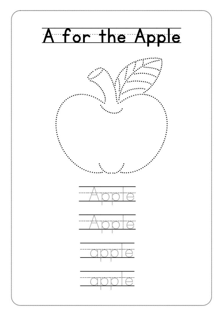 Tracing the Alphabet Words Worksheet for kids - Gift Ideass