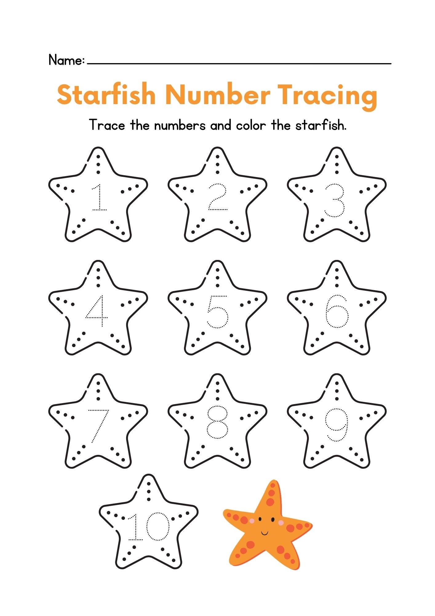 Simple Number Tracing Worksheet for Kids | Fun and Easy Learning (15 ...