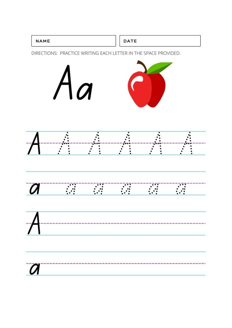 A-Z Writing Practice Worksheets for Kids: Fun and Educational ...