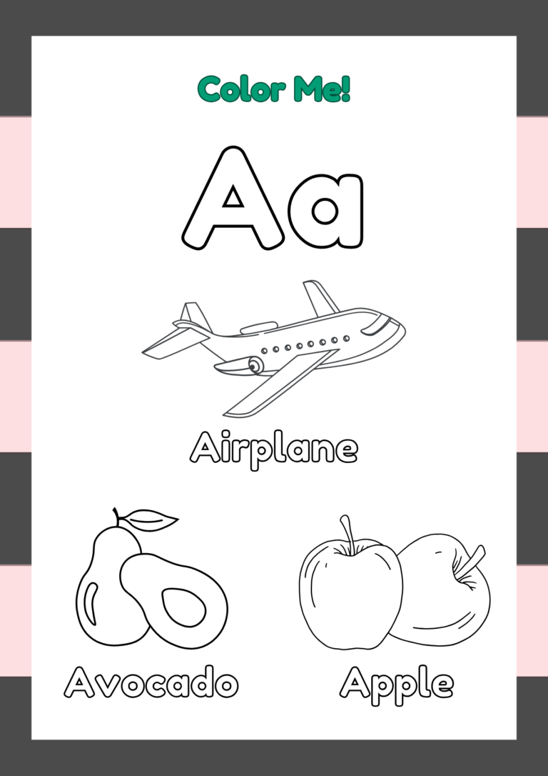 ABC Coloring Worksheet for Kids | Fun Alphabet Learning Activities (26 ...