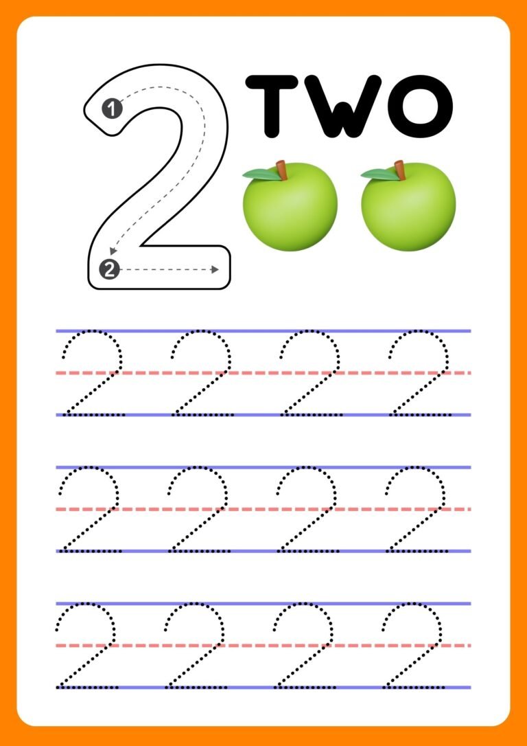 Simple Number Tracing Worksheet for Kids | Fun and Easy Learning (15 ...