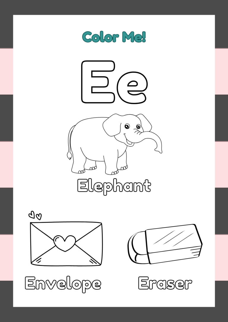 ABC Coloring Worksheet for Kids | Fun Alphabet Learning Activities (26 ...