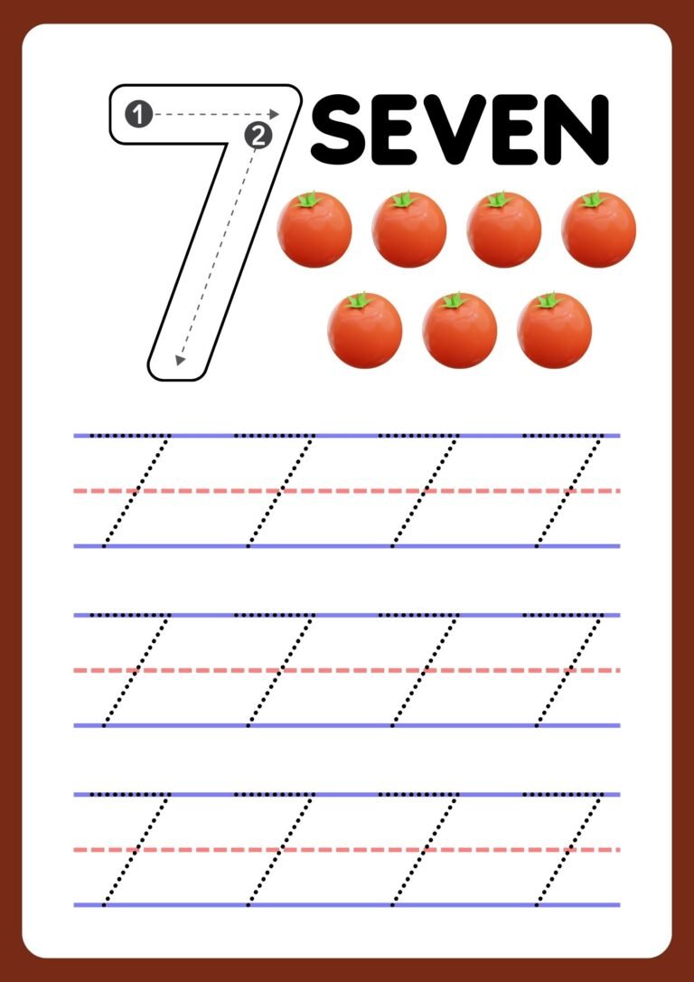 Simple Number Tracing Worksheet for Kids | Fun and Easy Learning (15 ...
