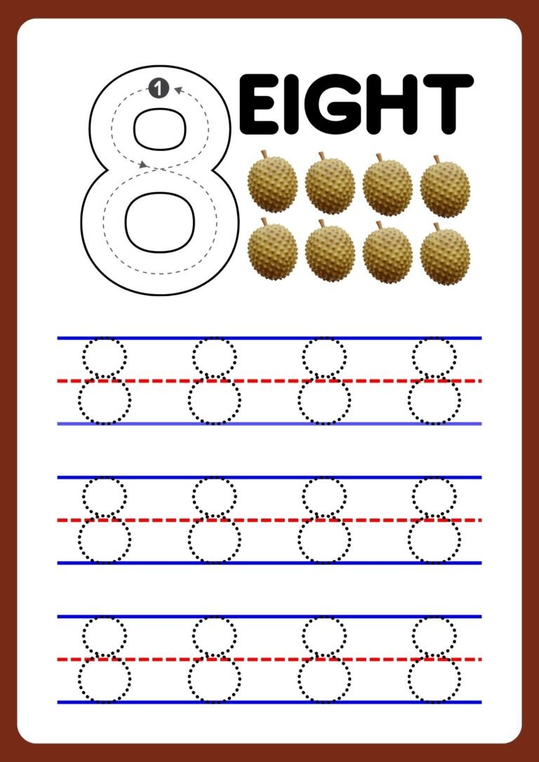 Simple Number Tracing Worksheet for Kids | Fun and Easy Learning (15 ...