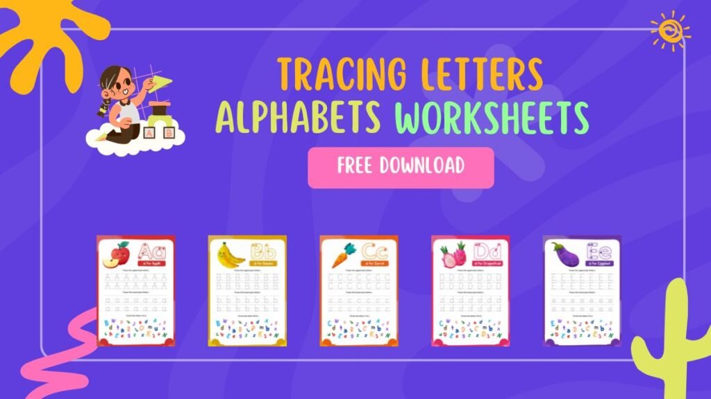 Tracing Letter Alphabets Worksheets for Kids - Fun and Easy Learning ...