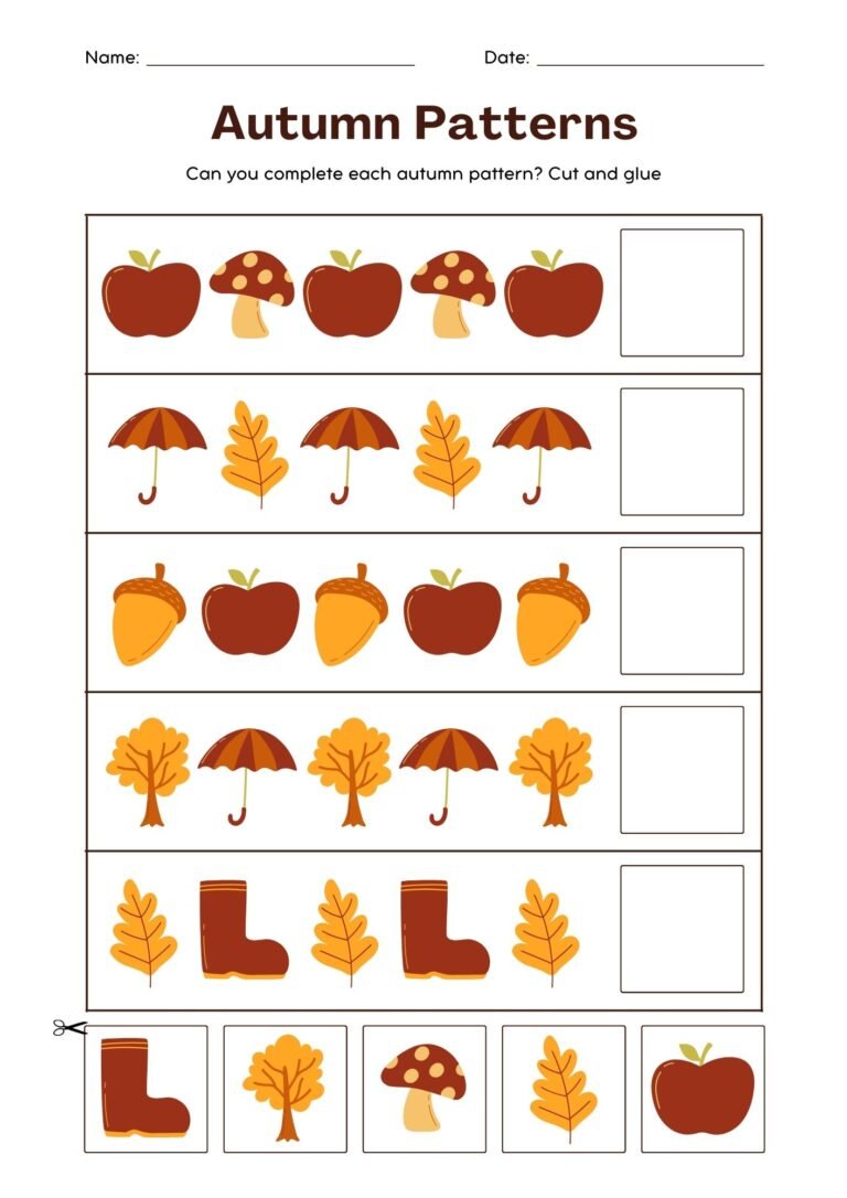 Fall Winter Theme Math Worksheet for Kids | Fun Seasonal Math ...