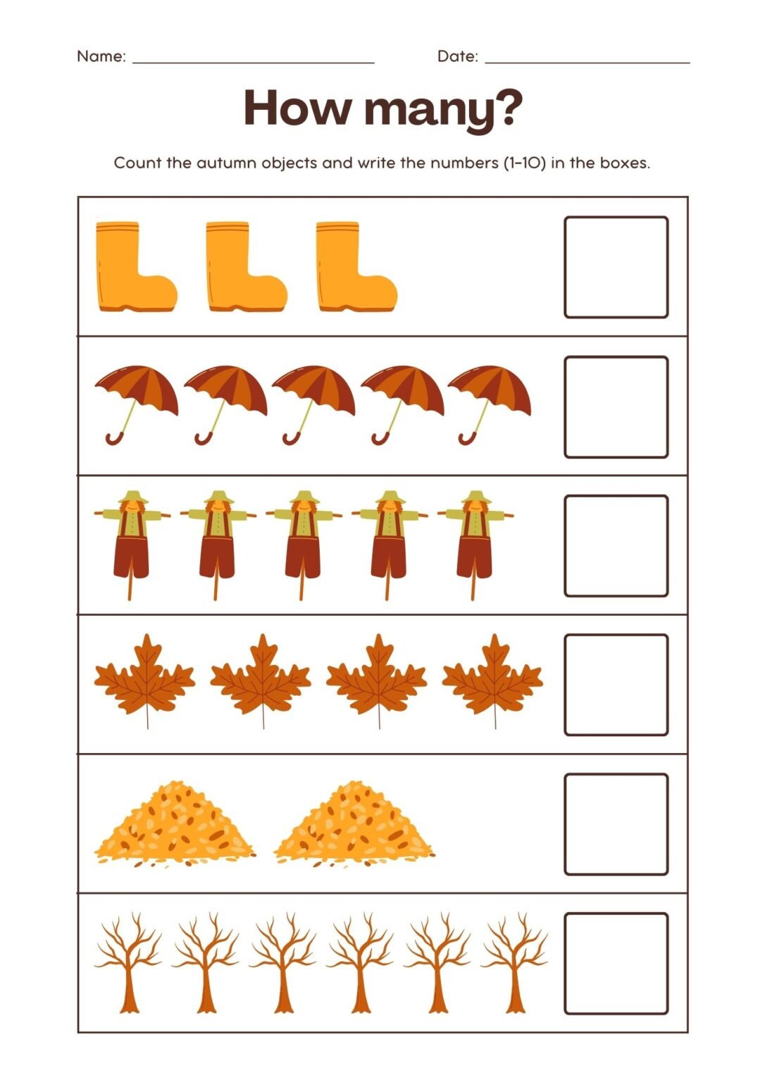 Fall Winter Theme Math Worksheet for Kids | Fun Seasonal Math ...