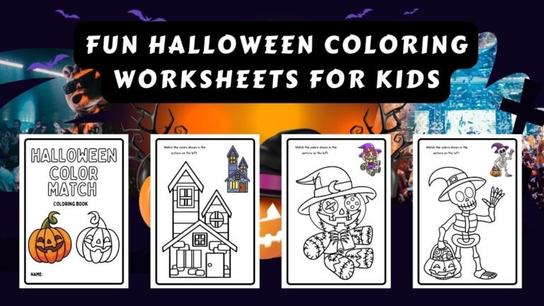 Free Fun Halloween Coloring Worksheets for kids - Gift Ideass