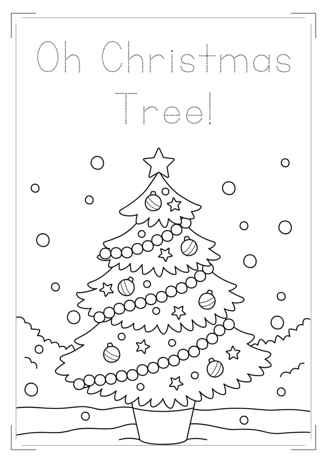 Christmas Coloring Worksheet for Kids – Fun and Festive Holiday Activity