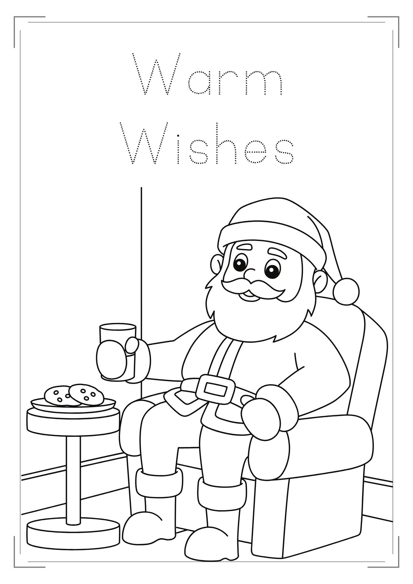 Christmas Coloring Worksheet for Kids – Fun and Festive Holiday Activity