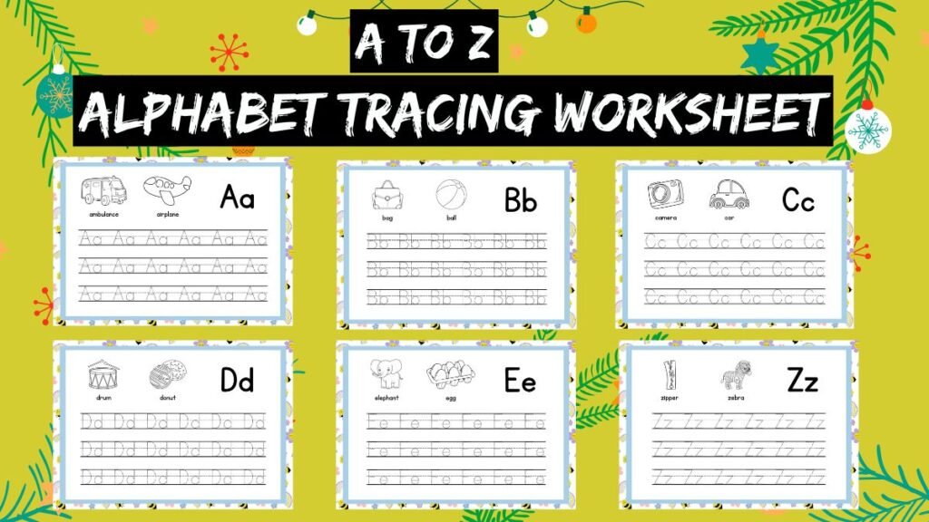 Alphabet Tracing Worksheets for Kids: Fun and Easy Learning for Early ...