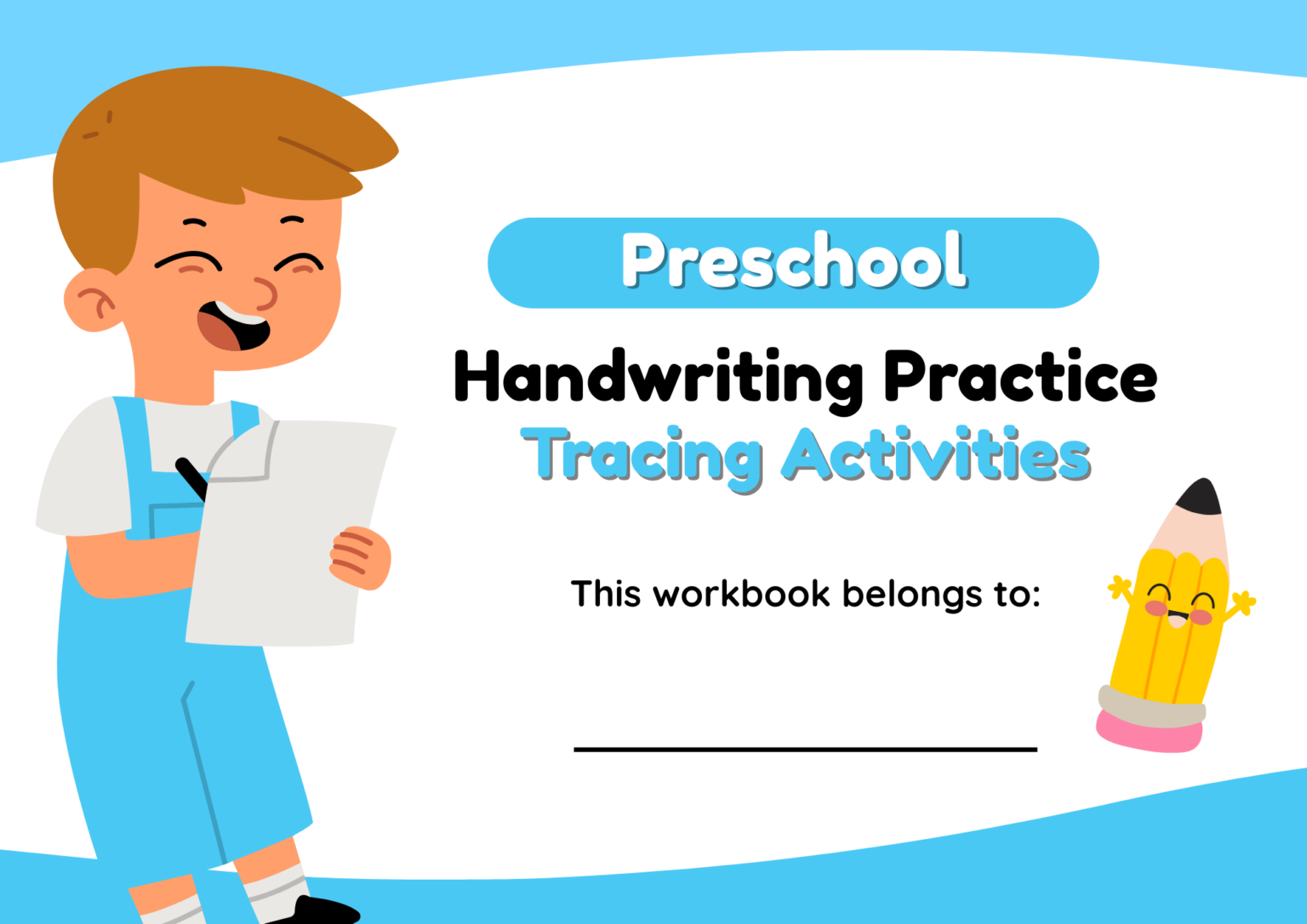 Free Tracing Handwriting Practice Worksheets for Kids & Beginners ...