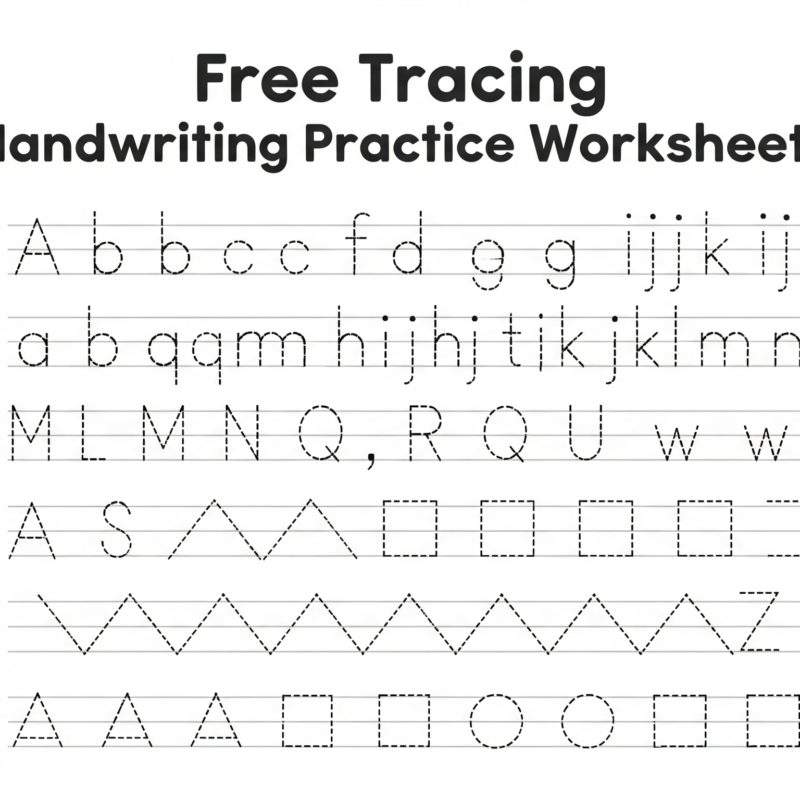 Fun Animals Alphabet Uppercase Tracing Worksheets for Kids - Gift Ideass