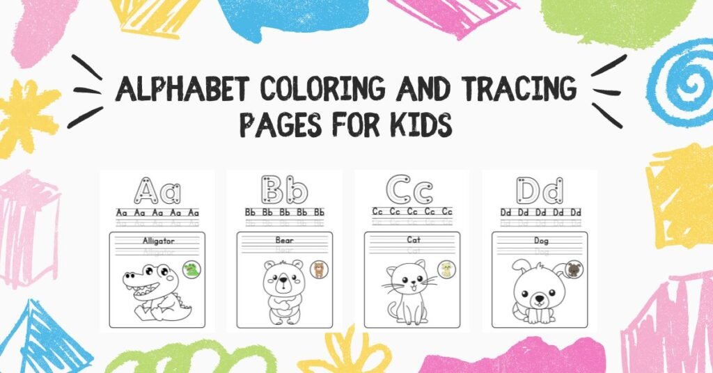 26 Alphabet Coloring and Tracing Pages for Kids – Fun & Educational ...