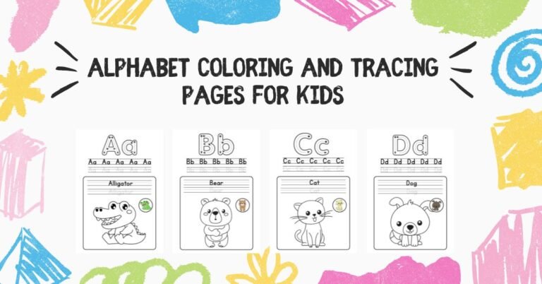 26 Alphabet Coloring and Tracing Pages for Kids – Fun & Educational ...