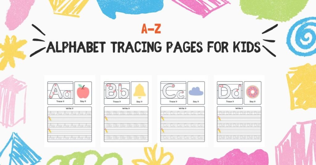 Free Alphabet Tracing Worksheet for Kids (A–Z Printable)