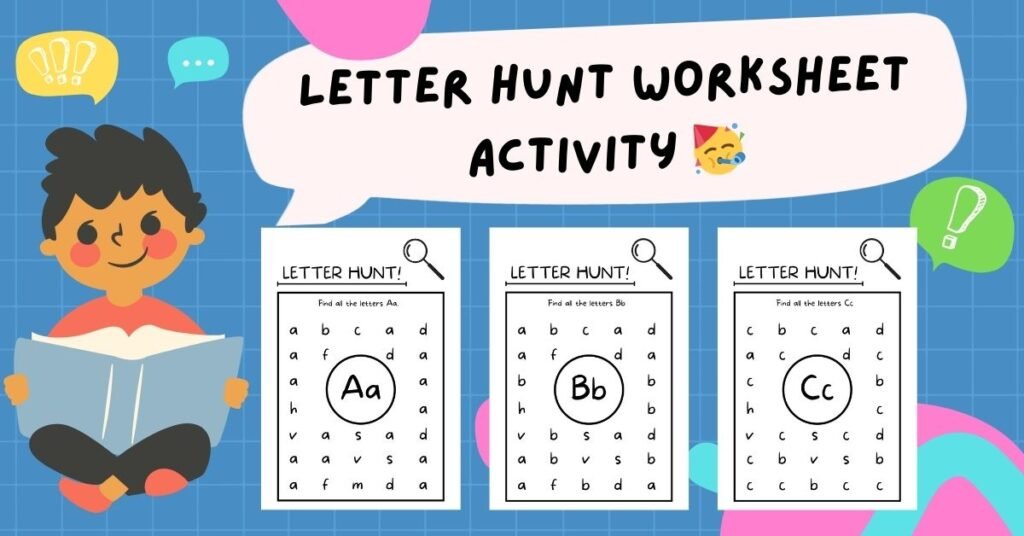 Letter Hunt Worksheet Activity 🥳 | Fun Alphabet Learning for Kids