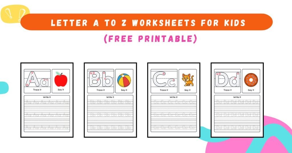 Free Printable Worksheets for Kids: Fun Learning Materials - Gift Ideass